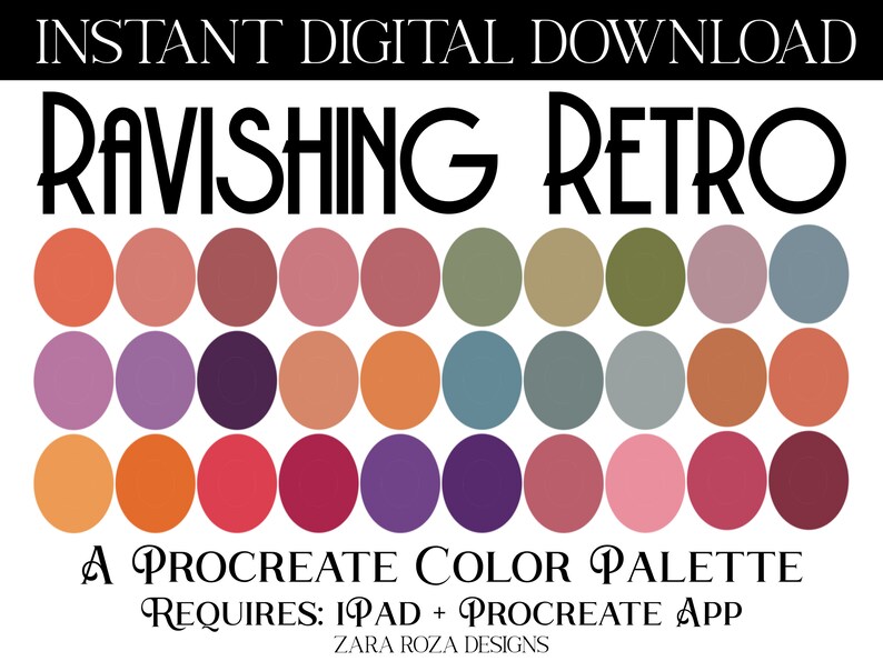 20 Procreate Color Palette Bundle Pack - VOL. 12 Set: 20 Palettes With ...