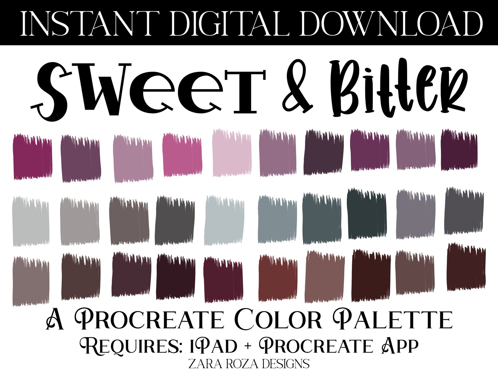 20 Procreate Color Palette Bundle Pack VOL. 26 Set Retro Vintage ...