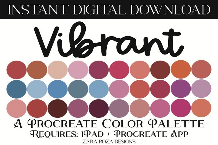 20 Procreate Color Palette Bundle Pack - VOL. 33 Set - Goth Retro ...