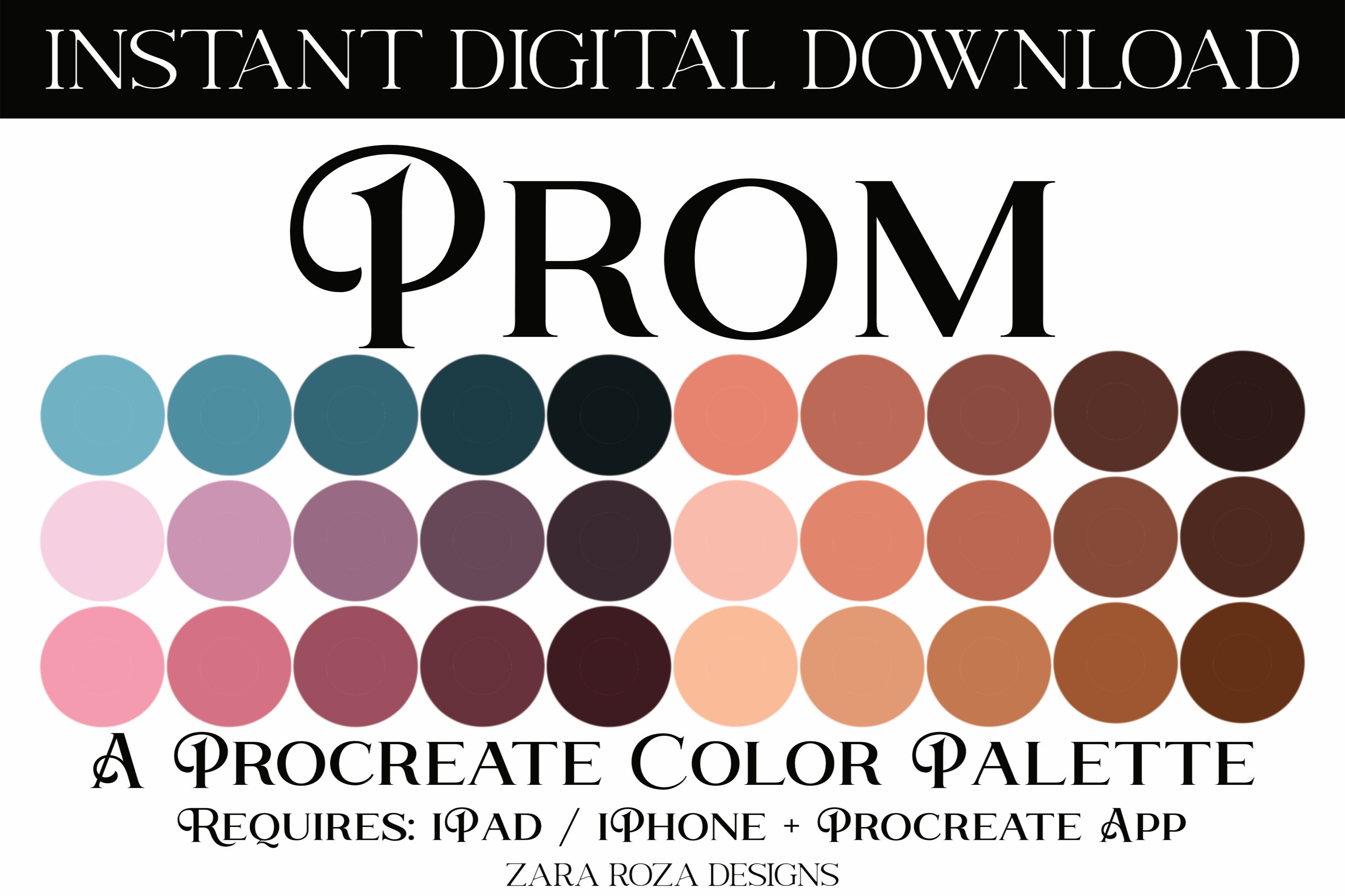20 Procreate Color Palette Bundle Pack VOL. 31 Set Retro - Etsy Australia