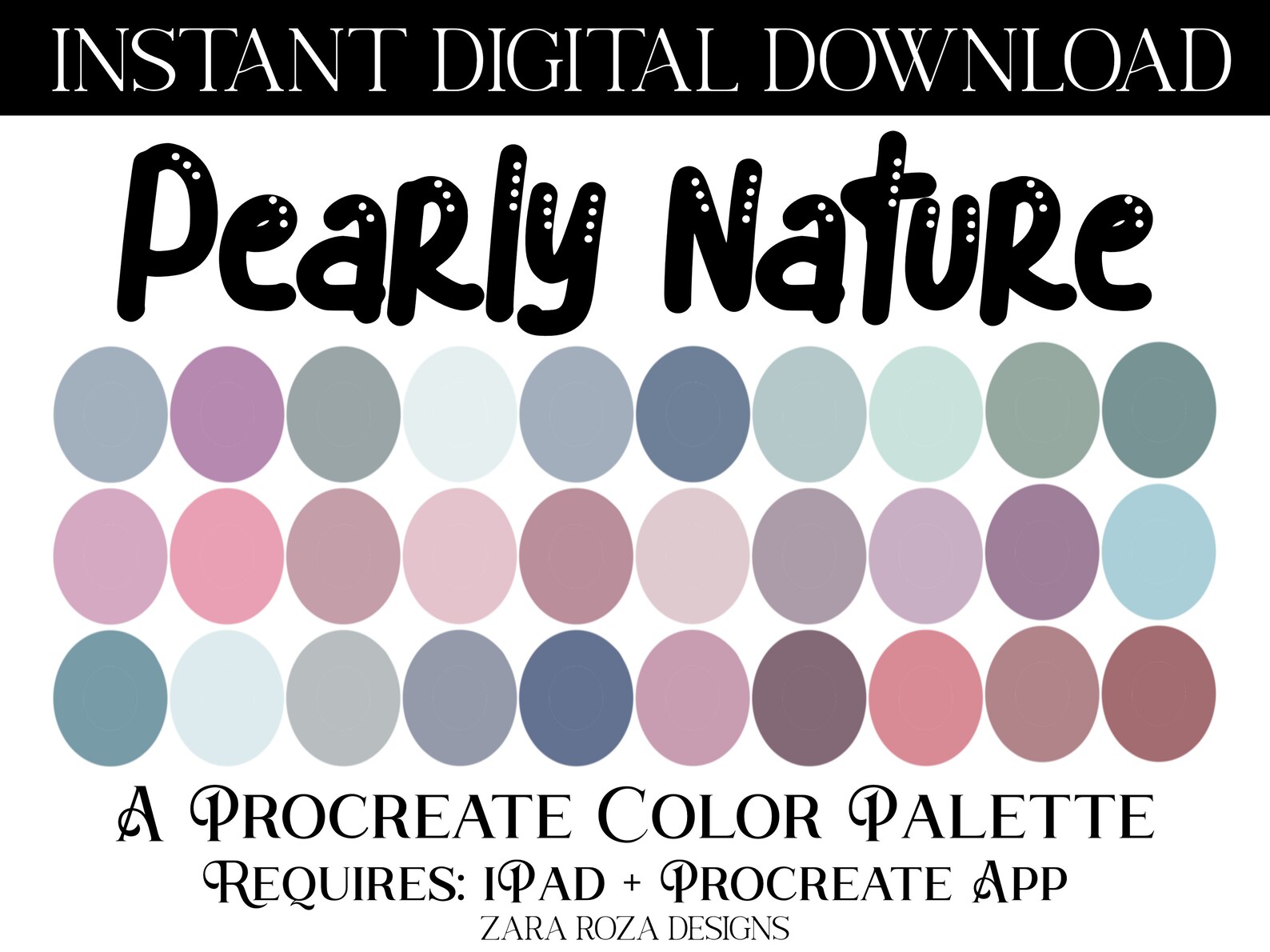 20 Procreate Color Palette Bundle Pack - VOL. 12 Set: 20 Palettes With ...