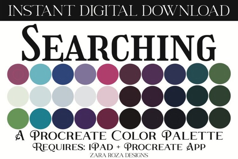 20 Procreate Color Palette Bundle Pack - VOL. 37 Set - Goth Retro ...