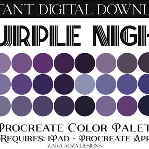20 Procreate Color Palette Bundle Pack - VOL. 34 Set - Goth Retro ...