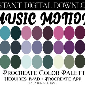 20 Procreate Color Palette Bundle Pack - VOL. 20 Set - Goth Retro ...