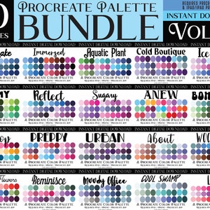20 Procreate Color Palette Bundle Pack - VOL. 39 Set, Digital Art, Goth ...