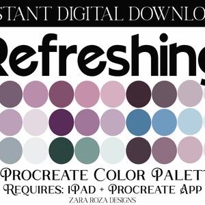 Refreshing Procreate Color Palette - 30 Pastel Nature Swatches ...