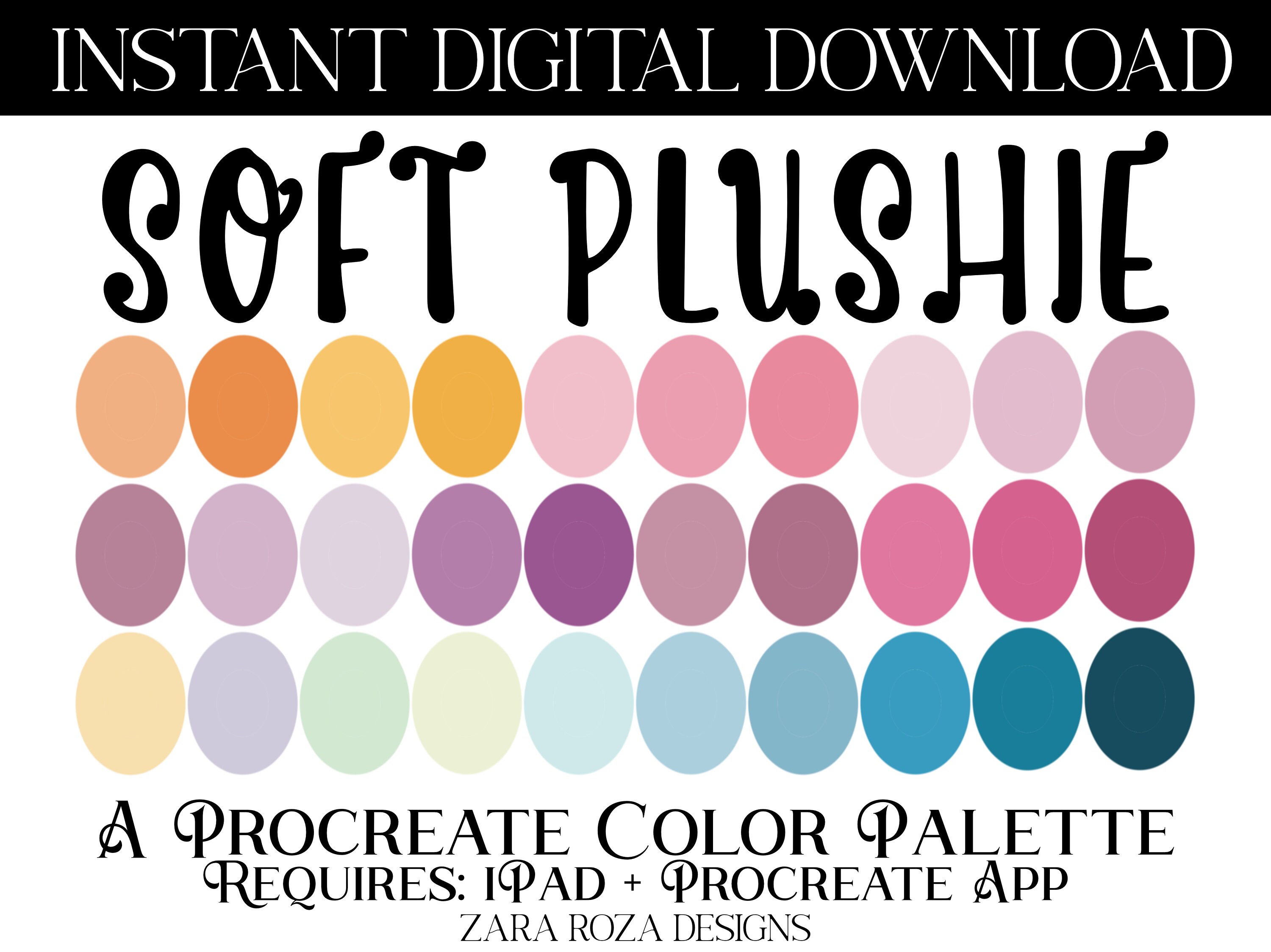 20 Procreate Color Palette Bundle Pack - VOL. 13 Set - Goth Retro ...