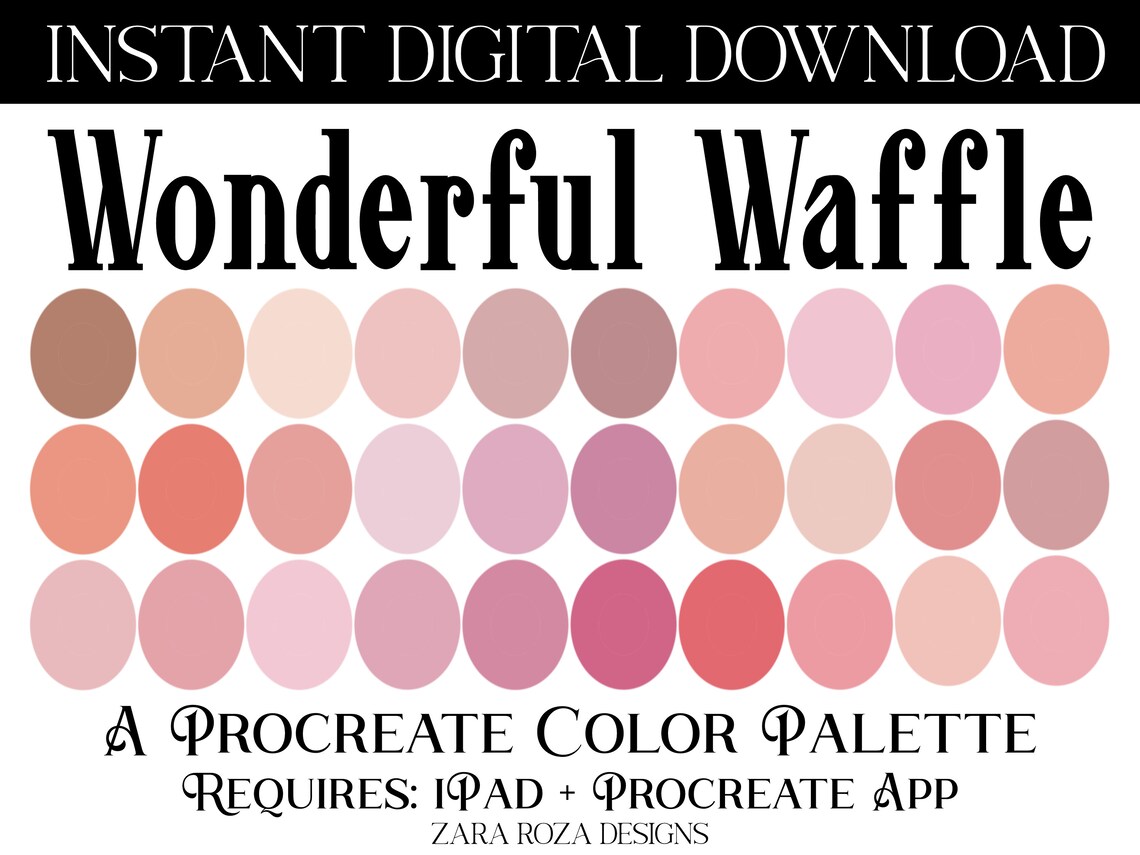 20 Procreate Color Palette Bundle Pack VOL. 12 Set: 20 Palettes With ...