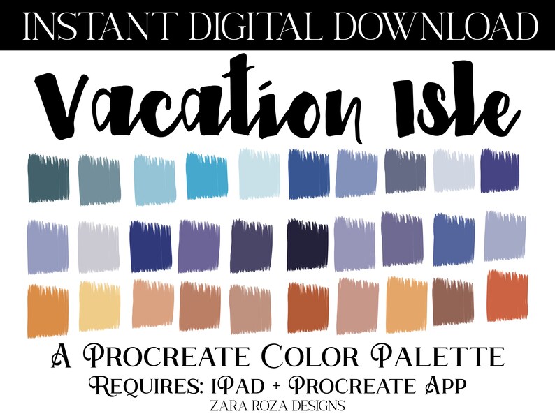 20 Procreate Color Palette Bundle Pack - VOL. 25 Set - Retro Vintage ...