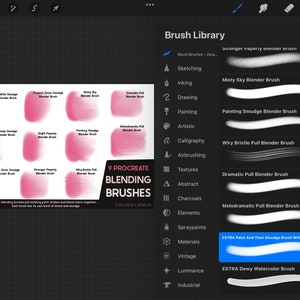Procreate Blending Brush Set - Smudge Brushes for iPad Digital Art, Portrait Art, Faces, Makeup ...