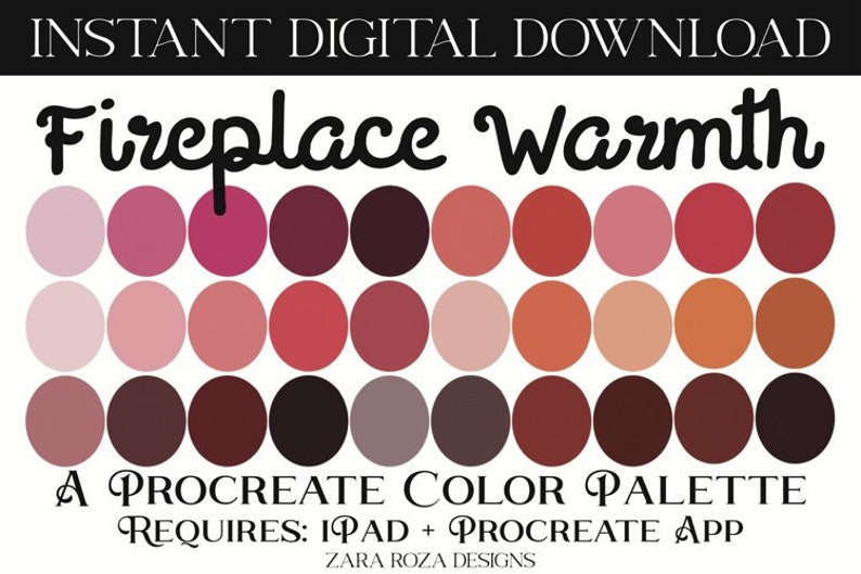 20 Procreate Color Palette Bundle Pack - VOL. 30 Set - Retro Vintage ...