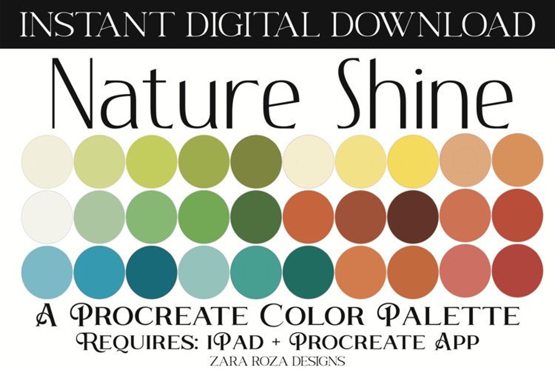 20 Procreate Color Palette Bundle Pack VOL. 36 Set Goth Retro Vintage ...