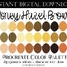Honey Hazel Brown - Procreate Color Palette - 30 Yellow, Orange, Brown ...