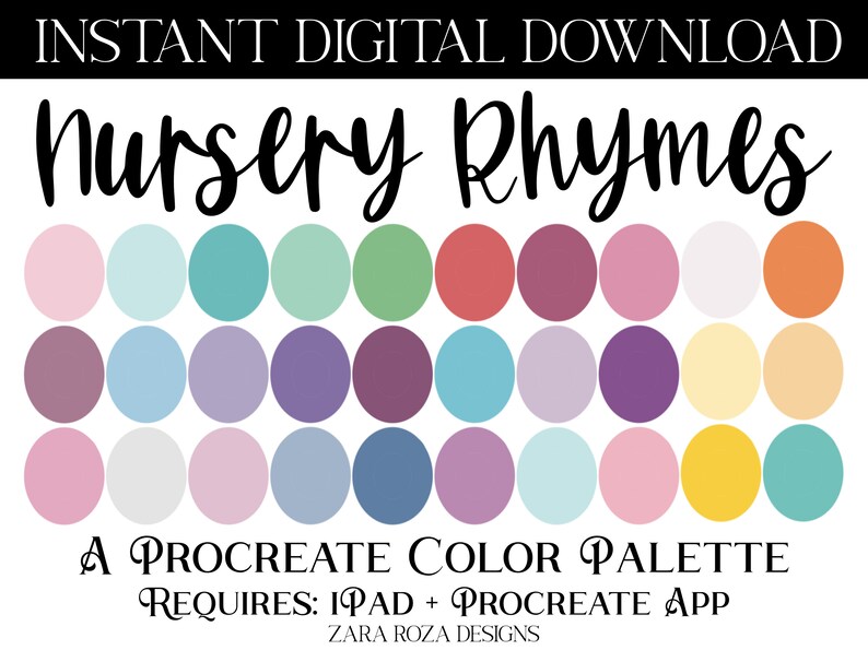 20 Procreate Color Palette Bundle Pack - VOL. 20 Set - Goth Retro ...
