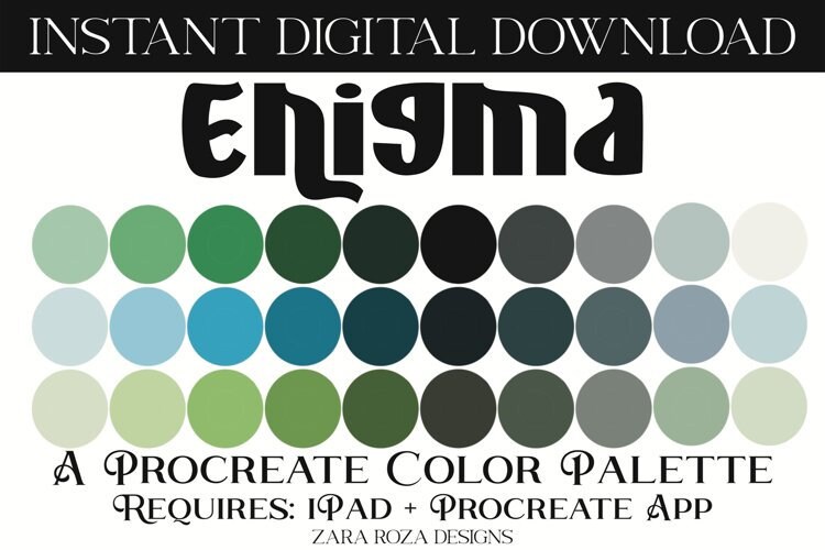20 Procreate Color Palette Bundle Pack - VOL. 33 Set - Goth Retro ...