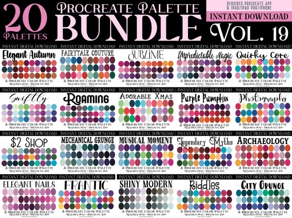 20 Procreate Color Palette Bundle Pack VOL. 19 Set Goth - Etsy Australia