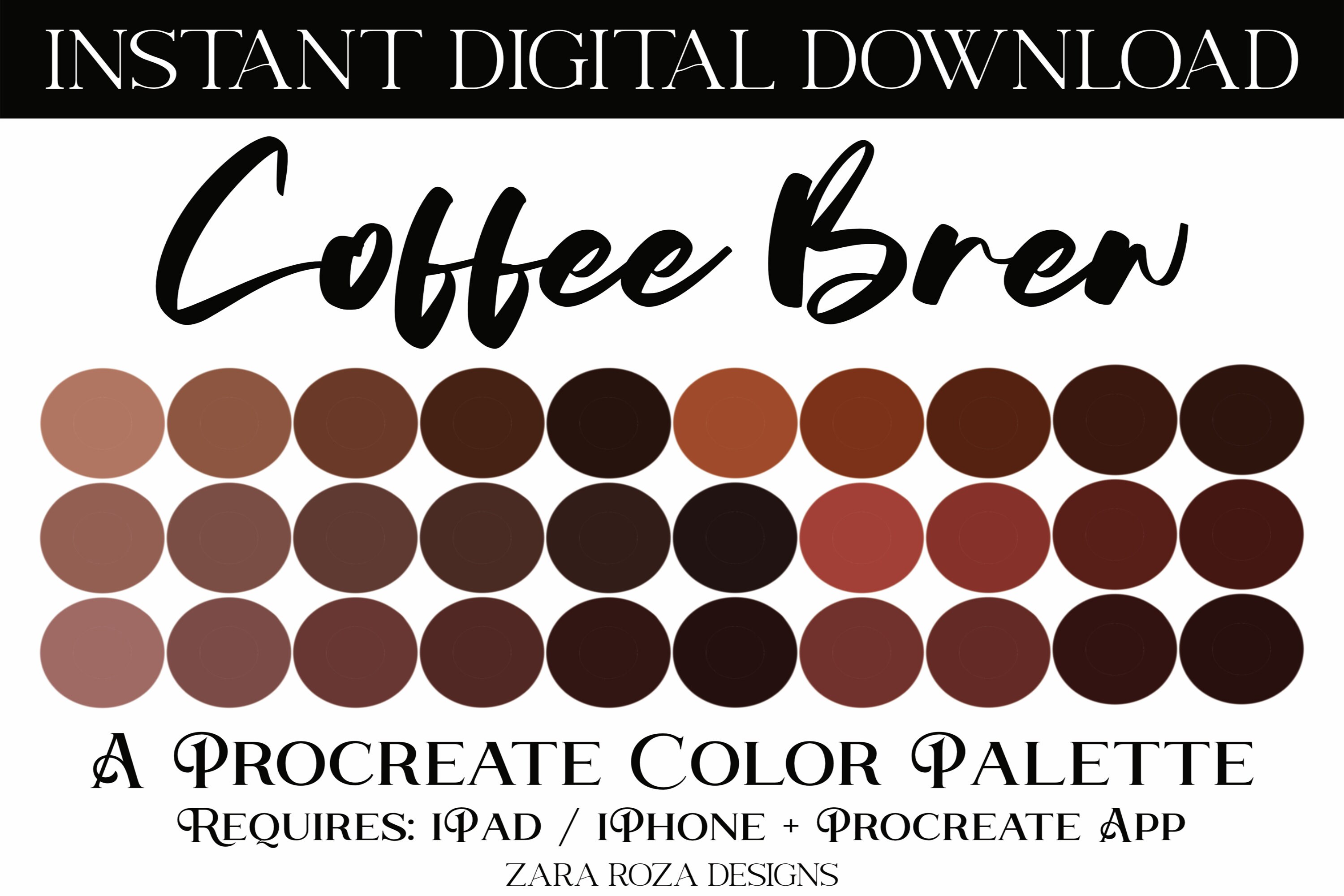 20 Procreate Color Palette Bundle Pack - VOL. 32 Set - Retro Vintage ...