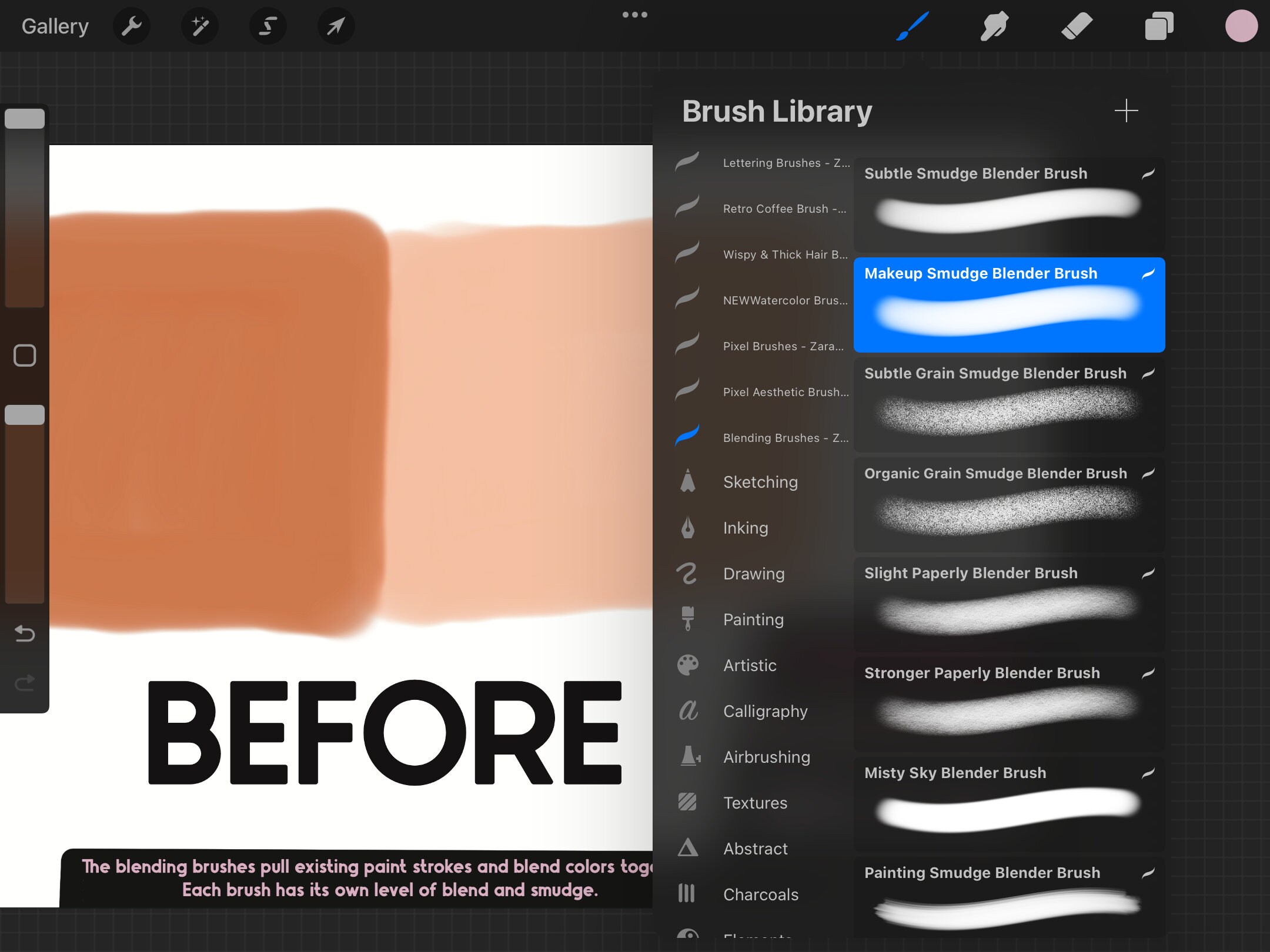 Procreate Blending Brush Set Smudge Brushes for iPad Digital Art, Portrait Art, Faces, Makeup ...