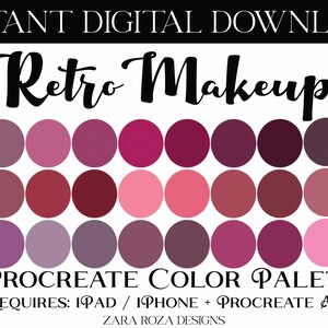 20 Procreate Color Palette Bundle Pack - VOL. 32 Set - Retro Vintage ...