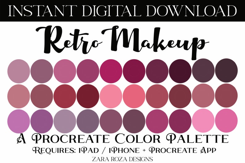 20 Procreate Color Palette Bundle Pack VOL. 32 Set Retro - Etsy Australia