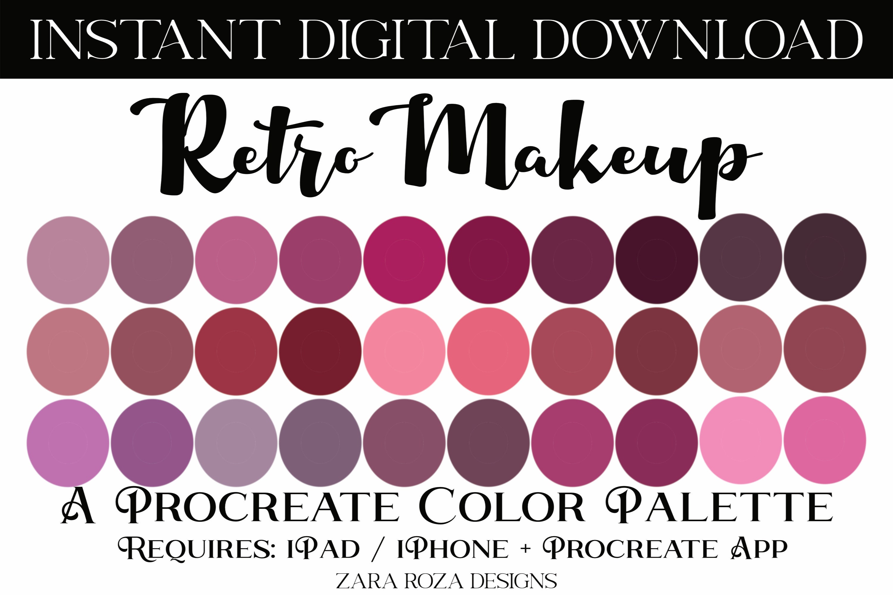 20 Procreate Color Palette Bundle Pack VOL. 32 Set Retro - Etsy Australia