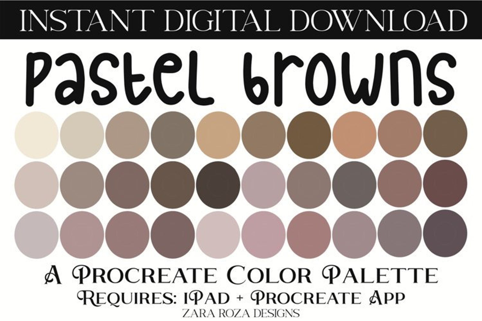 20 Procreate Color Palette Bundle Pack VOL. 37 Set Goth Retro Vintage ...