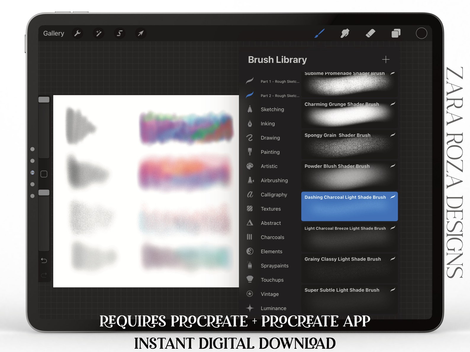 Procreate Rough Sketch Brush Set - 21 Sketching Brushes, Bundle Pack ...