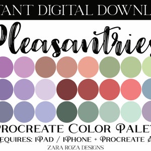 20 Procreate Color Palette Bundle Pack - VOL. 29 Set - Retro Vintage ...