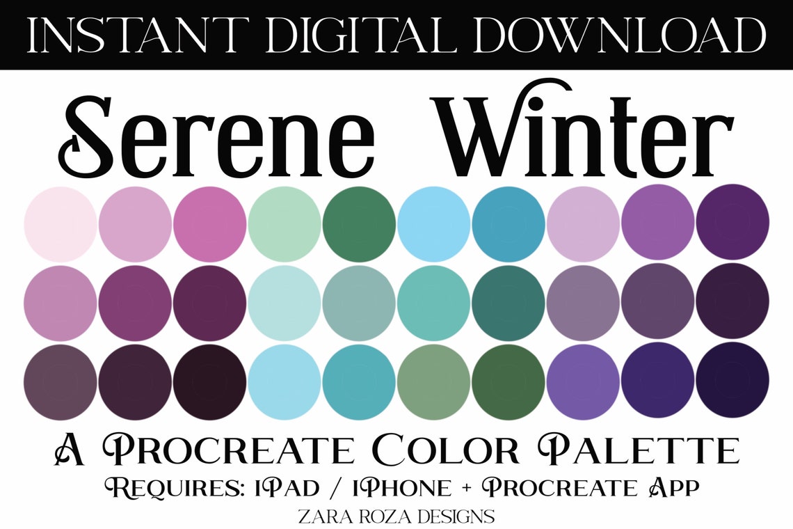 20 Procreate Color Palette Bundle Pack - VOL. 29 Set - Retro Vintage ...