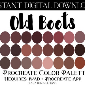20 Procreate Color Palette Bundle Pack - VOL. 7 Set - Goth Retro ...