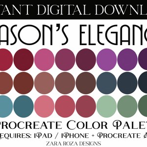 20 Procreate Color Palette Bundle Pack - VOL. 31 Set - Retro Vintage ...