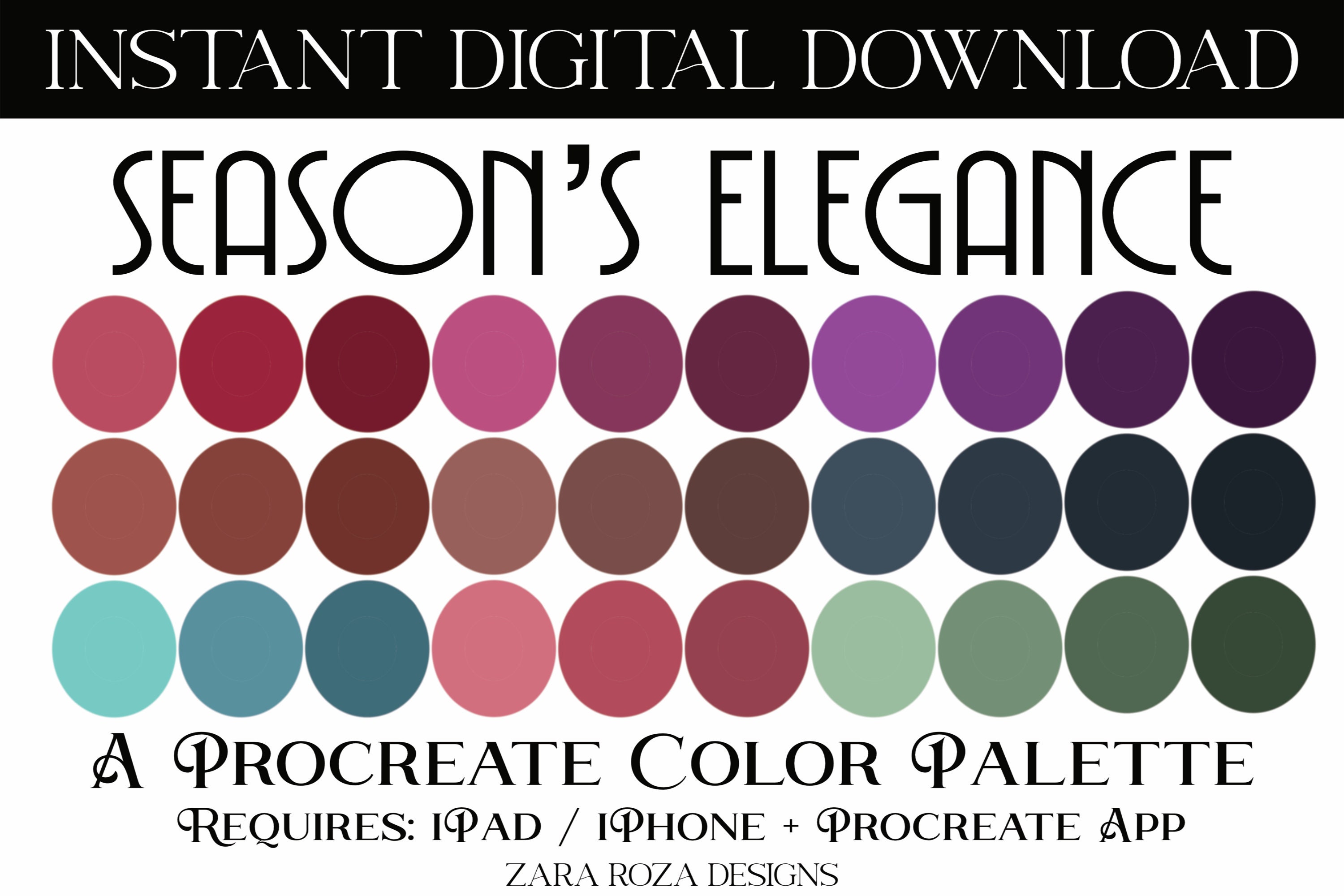 20 Procreate Color Palette Bundle Pack VOL. 31 Set Retro - Etsy Australia
