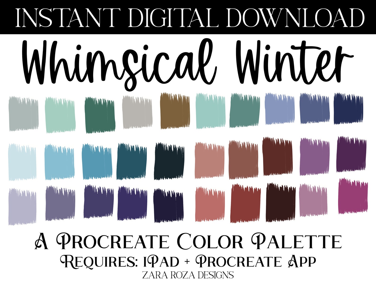 20 Procreate Color Palette Bundle Pack - VOL. 25 Set - Retro Vintage ...