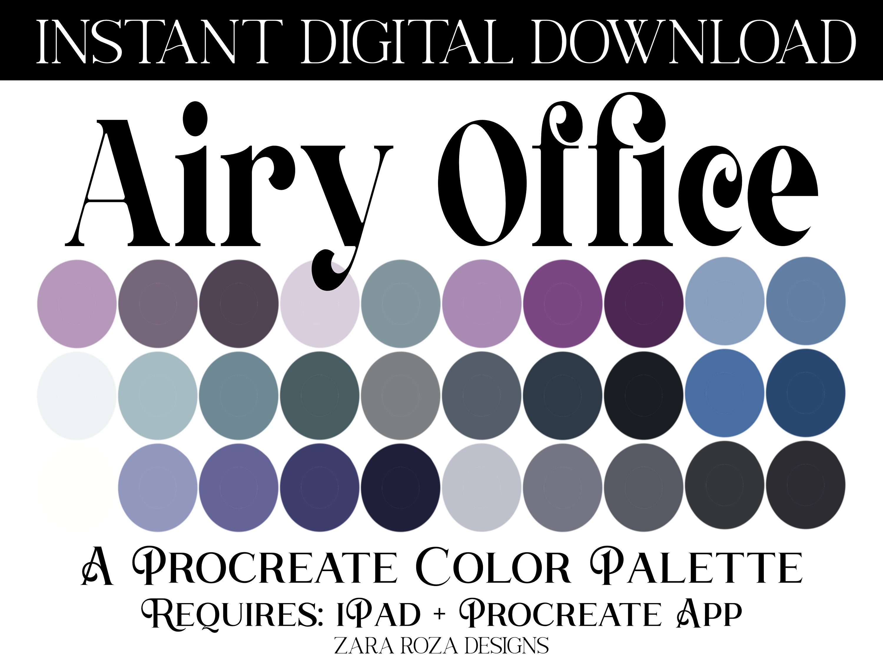 20 Procreate Color Palette Bundle Pack - VOL. 12 Set: 20 Palettes With ...