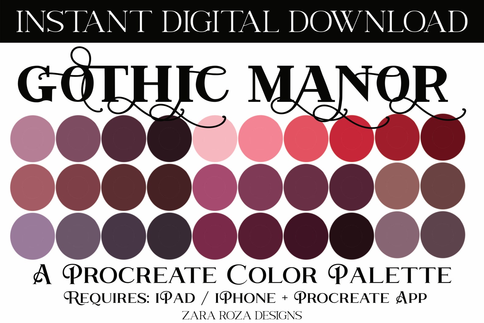 20 Procreate Color Palette Bundle Pack - VOL. 29 Set - Retro Vintage ...