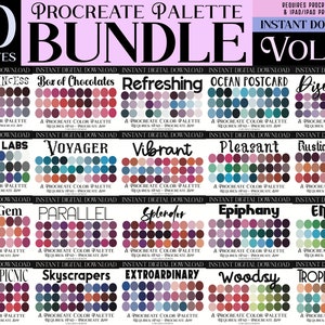 20 Procreate Color Palette Bundle Pack - VOL. 33 Set - Goth Retro ...