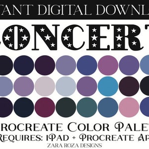 20 Procreate Color Palette Bundle Pack - VOL. 36 Set - Goth Retro ...