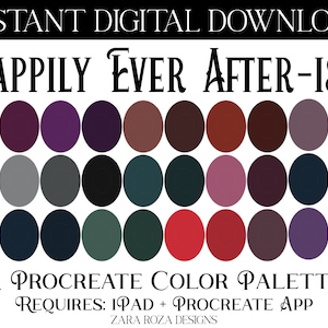 20 Procreate Color Palette Bundle Pack - VOL. 20 Set - Goth Retro ...