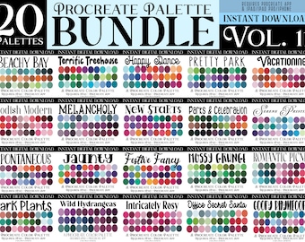20 Procreate Color Palette Bundle Pack VOL. 32 Set Retro - Etsy Australia
