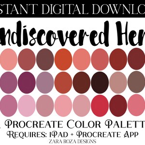 20 Procreate Color Palette Bundle Pack - VOL. 20 Set - Goth Retro ...