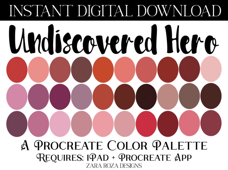 20 Procreate Color Palette Bundle Pack - VOL. 20 Set - Goth Retro ...