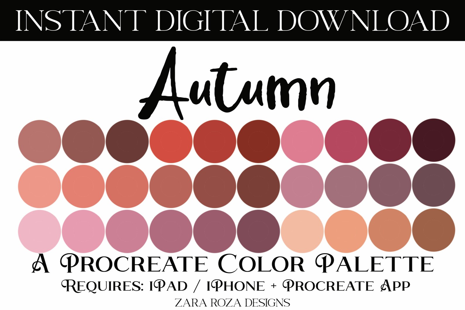 20 Procreate Color Palette Bundle Pack - VOL. 29 Set - Retro Vintage ...