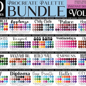 20 Procreate Color Palette Bundle Pack - VOL. 38 Set - Goth Retro ...