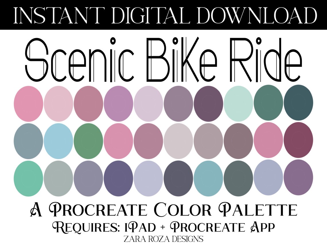 20 Procreate Color Palette Bundle Pack - VOL. 18 Set - Goth Retro ...