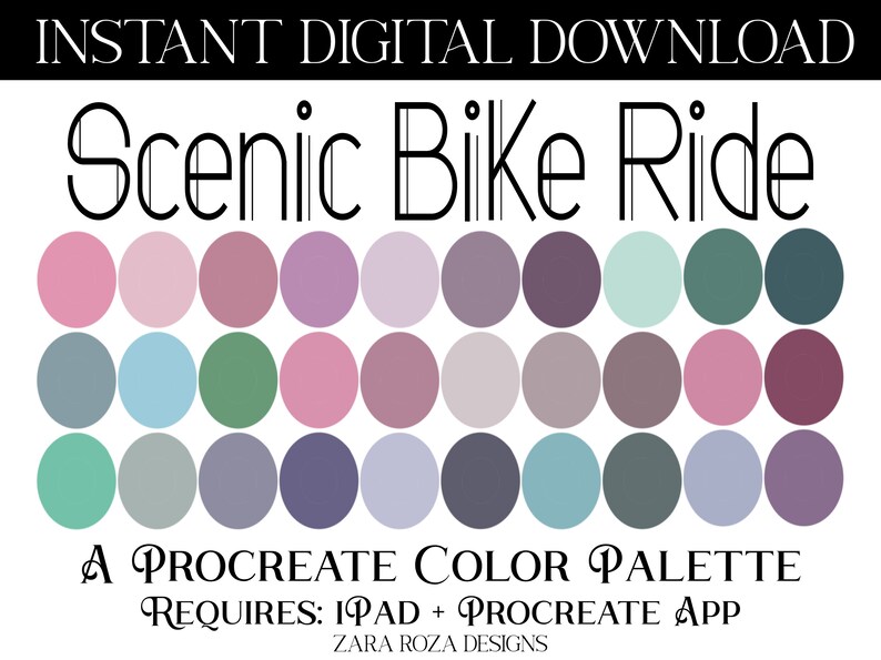 20 Procreate Color Palette Bundle Pack - VOL. 18 Set - Goth Retro ...