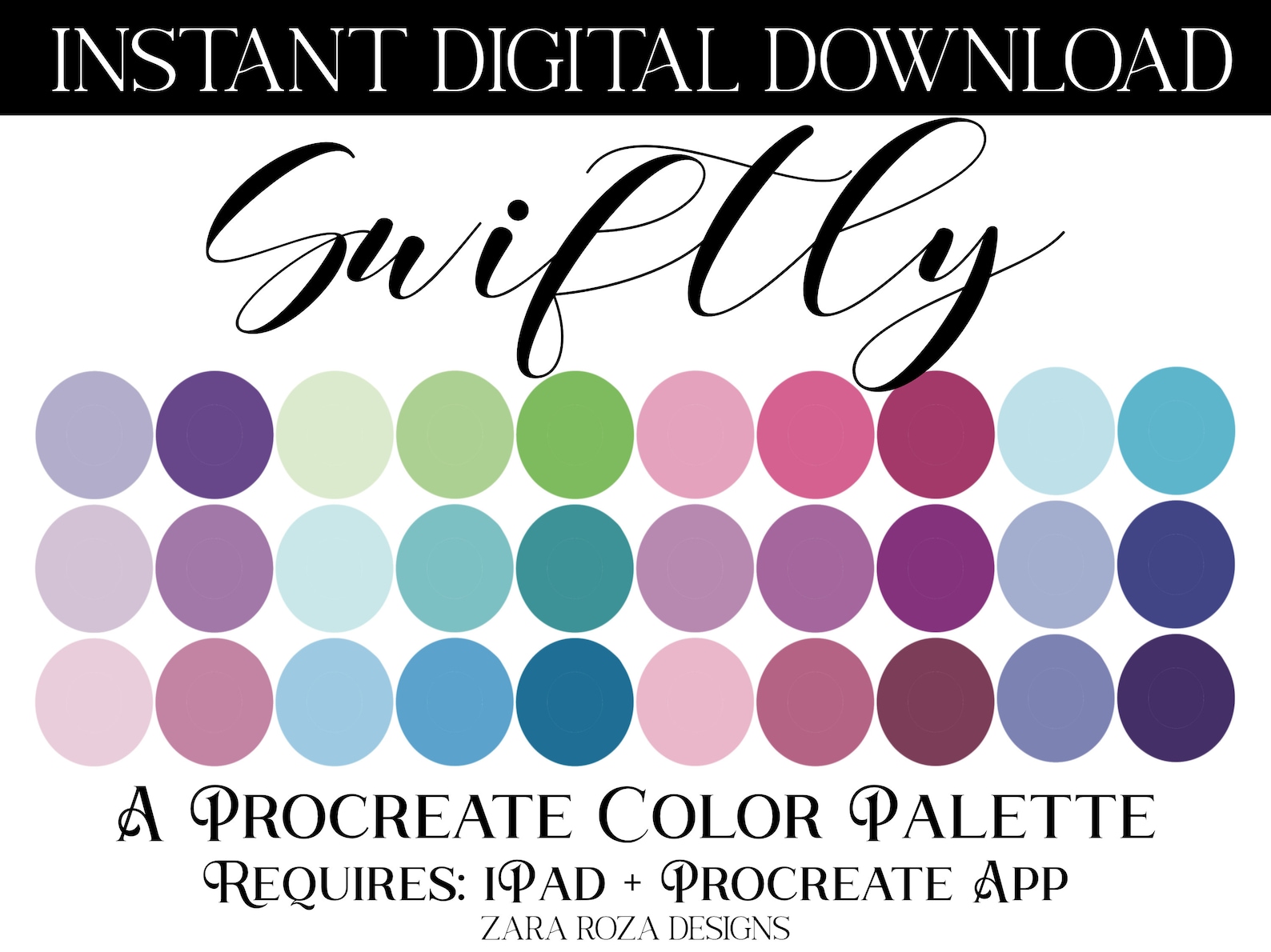 20 Procreate Color Palette Bundle Pack - VOL. 19 Set - Goth Retro ...