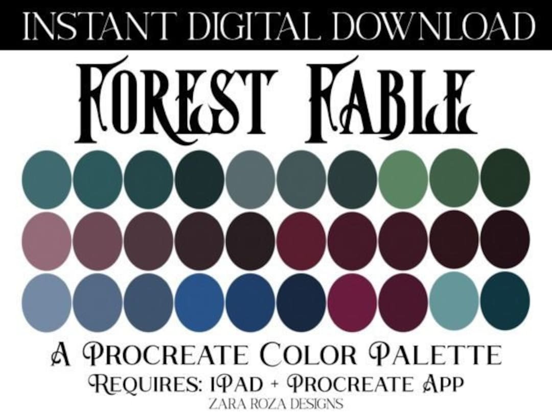 Forest Fable - Procreate Color Palette - DIGITAL DOWNLOAD - Requires ...