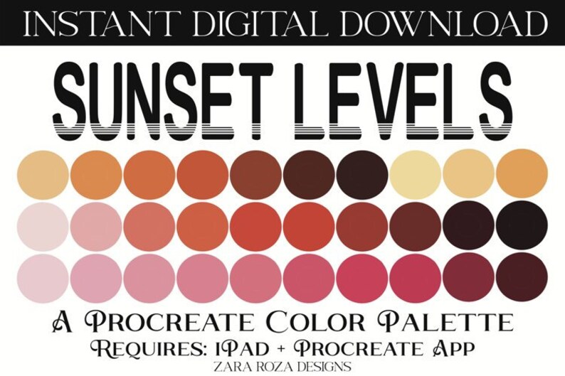 20 Procreate Color Palette Bundle Pack - VOL. 30 Set - Retro Vintage ...