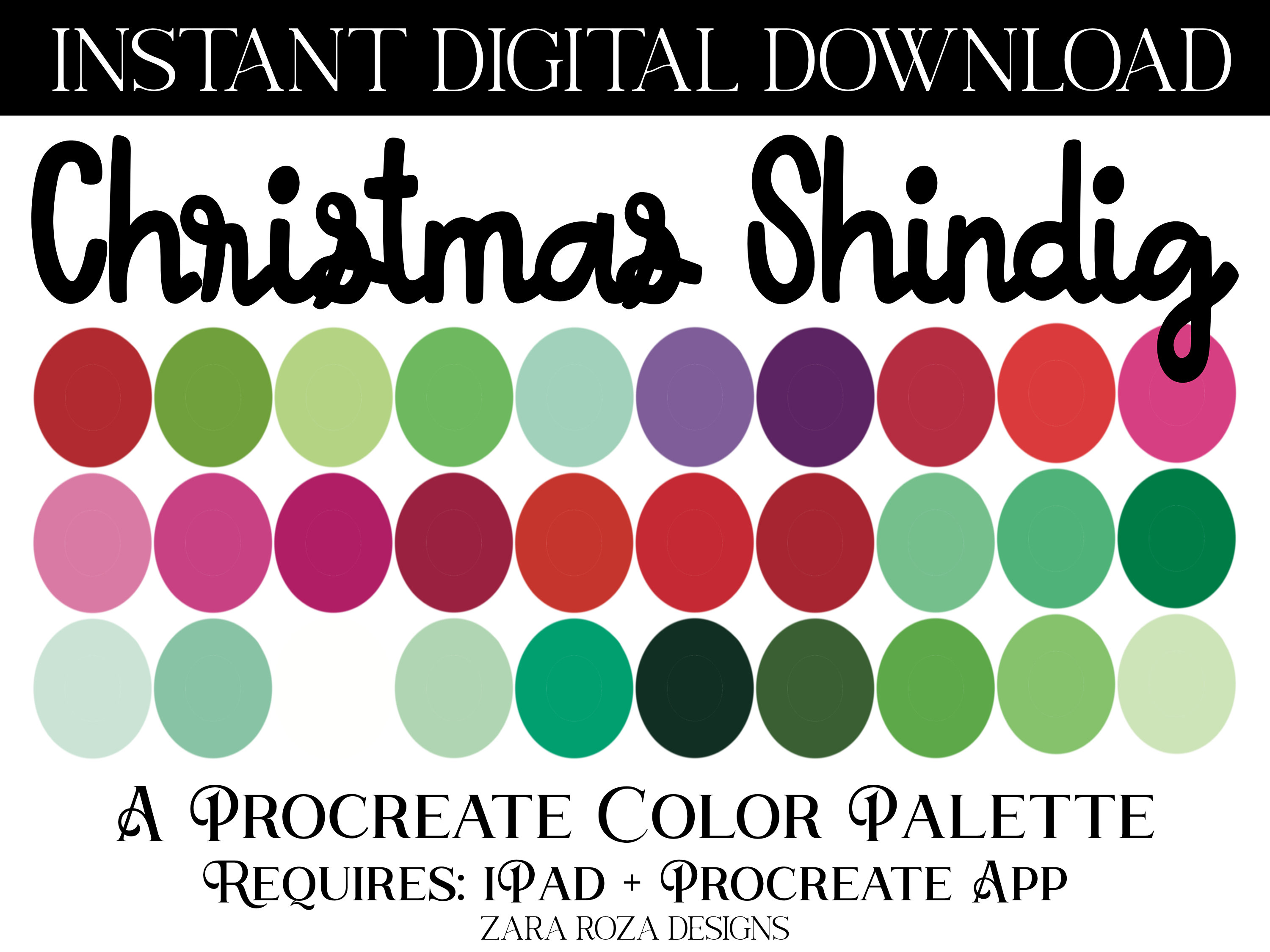 20 Procreate Color Palette Bundle Pack - VOL. 15 Set - Goth Retro ...