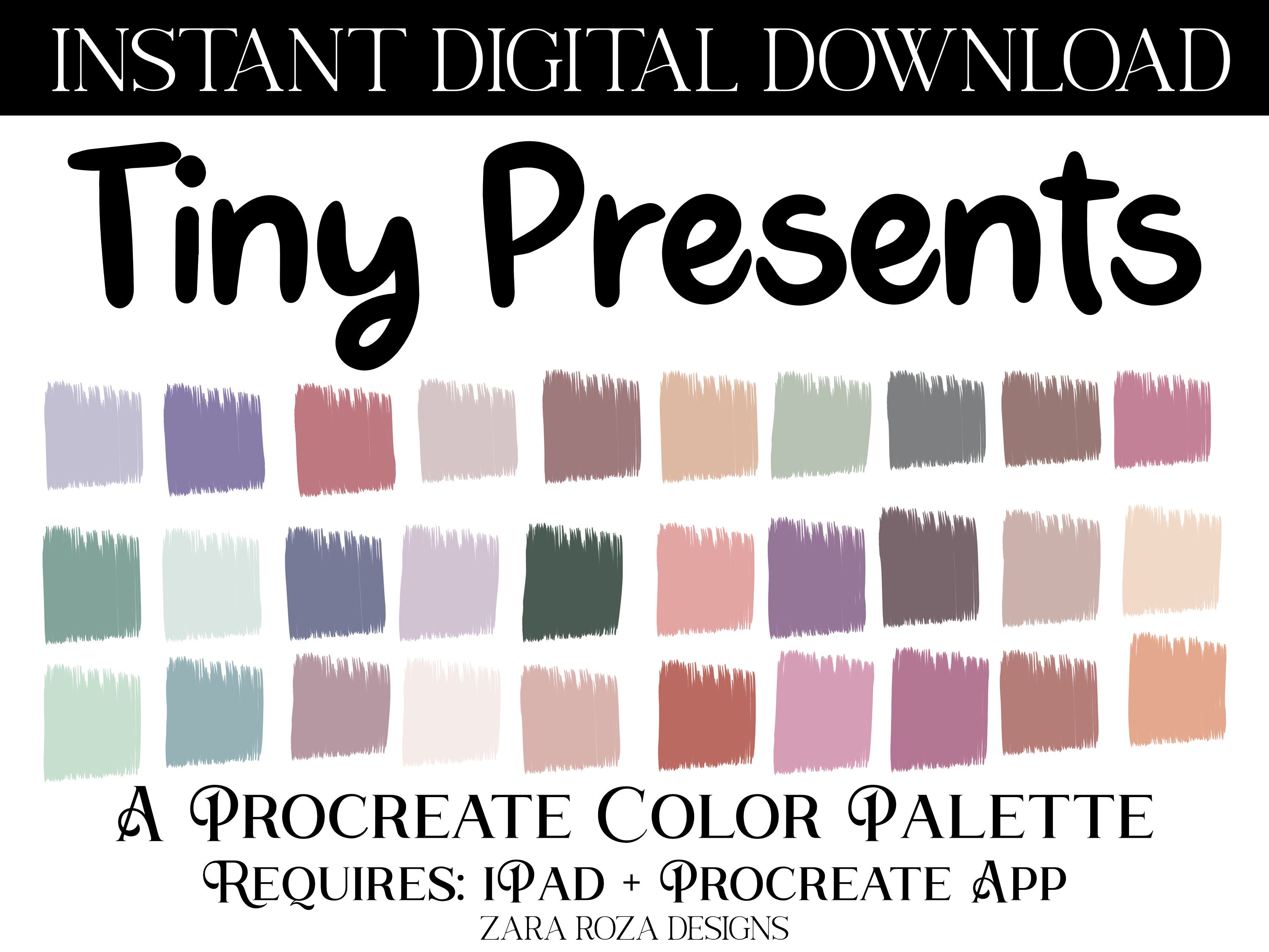 20 Procreate Color Palette Bundle Pack - VOL. 23 Set - Retro Vintage ...